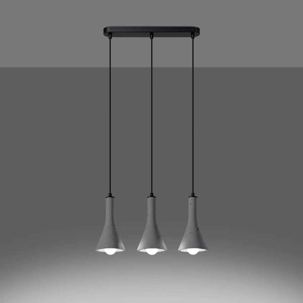 Sollux Lighting Závěsné svítidlo REA 3L beton