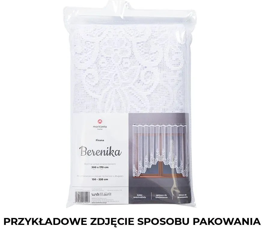 MARKIZETA BERENIKA Žakárový hotový závěs, šířka 400 x výška 160 cm, barva 001 bílá 004304/FBL/001/400160/1