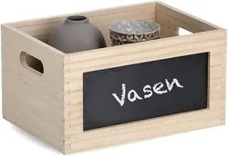 Univerzální box s popisovací tabulkou, dřevěný