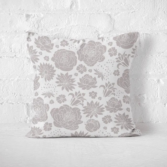 Textilesland Povlak s motivem 3D PEONIES TAUPE II