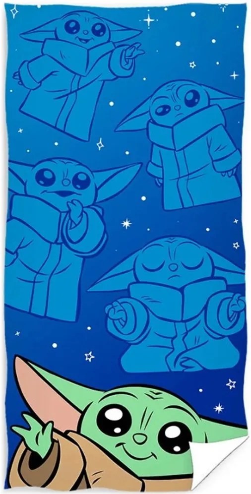 Bavlněná plážová osuška Star Wars - Baby Yoda - motiv Baby Yoda Galaxie Grogu - 100% bavlna - 70 x 140 cm