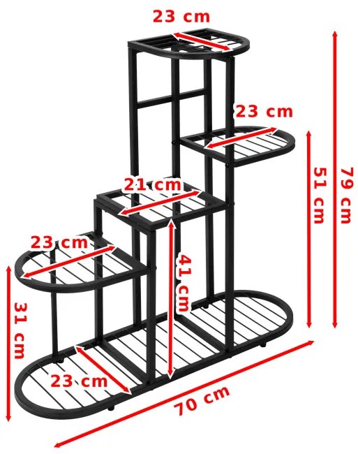 Stojan na květiny STIGAN černý