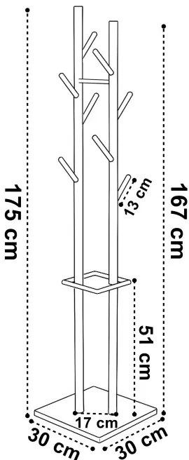 Stojanový věšák CERES černý