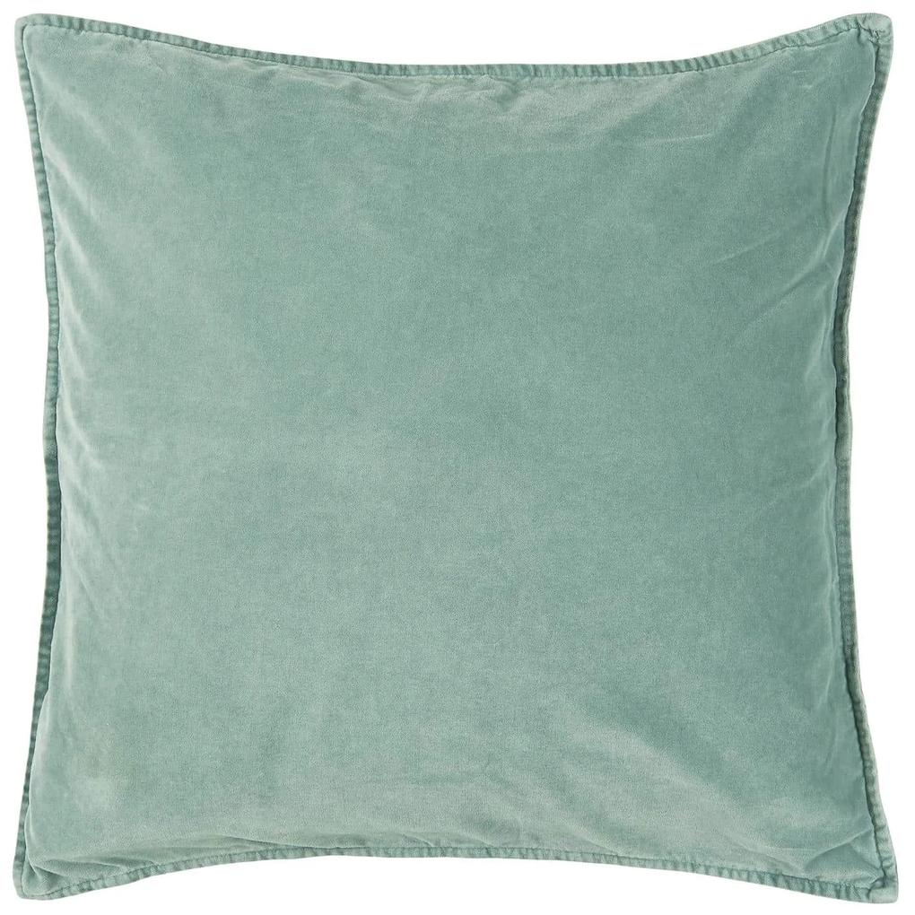 IB LAURSEN Sametový povlak na polštář Green Mist 52x52 cm, zelená barva, textil