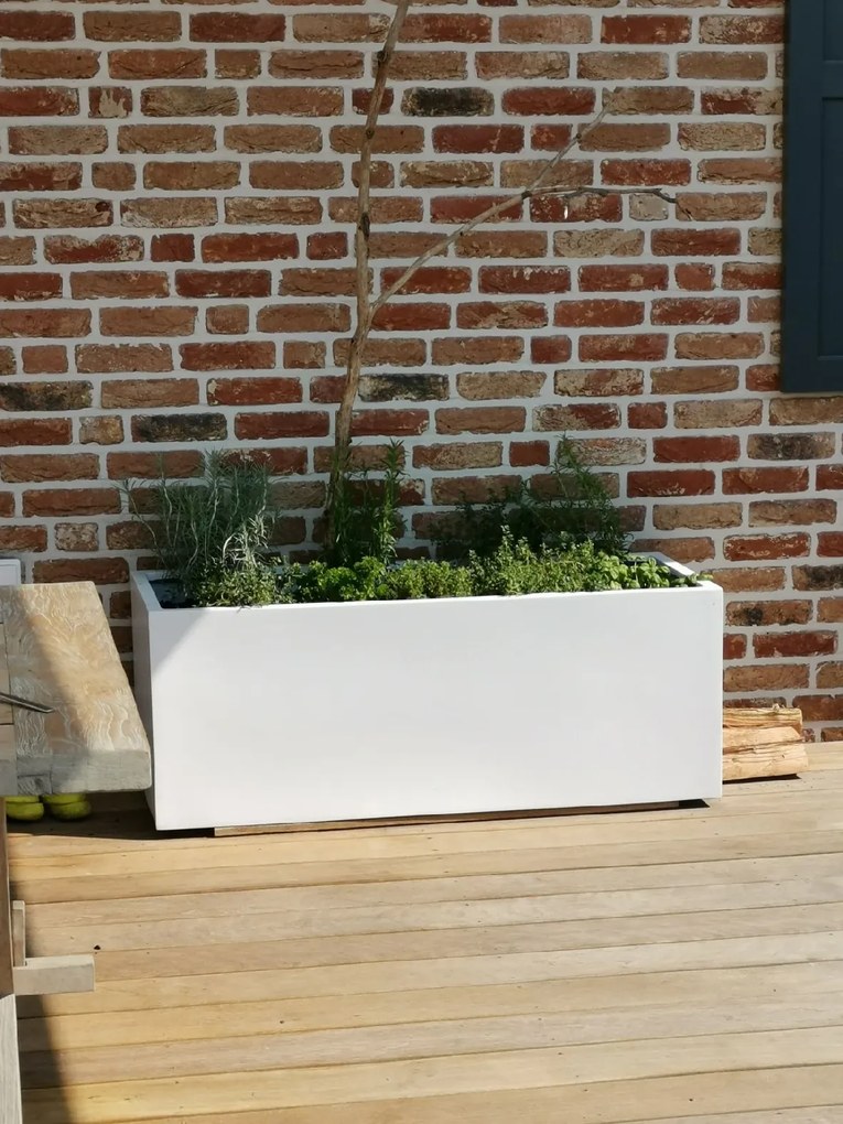 Truhlík MAXI, sklolaminát, šířka 120 cm, bílý mat, outlet