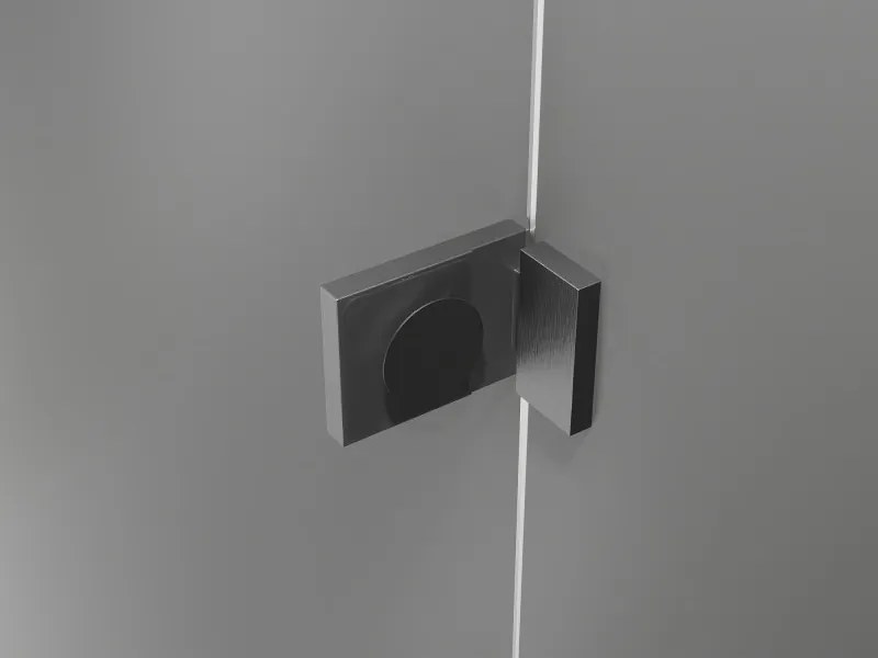 Mexen Lunar L sprchové dveře výklopné pravé 105 cm, transparentní, kartáčovaný gun gray - 834L-105-000-66-00-P