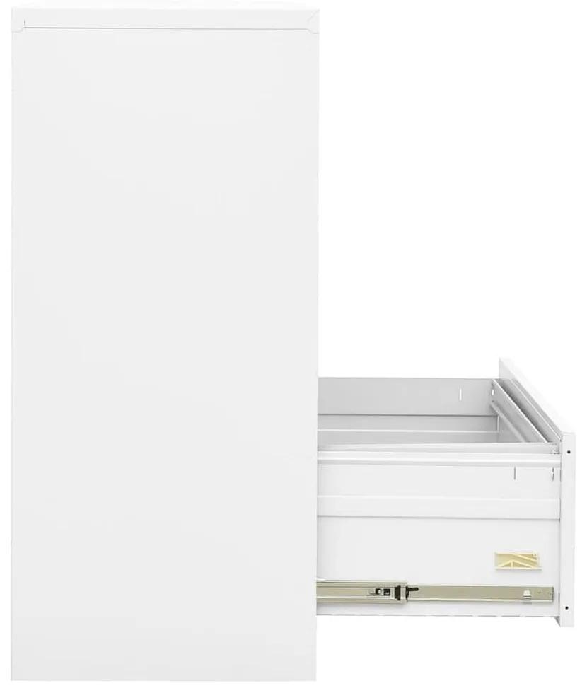 Petromila Kancelářská skříň bílá 90 x 46 x 103 cm ocel