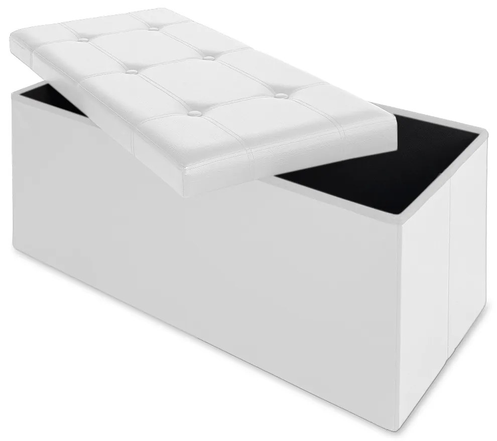 InternetovaZahrada - Úložný box bílý - 80 x 40 x 40 cm