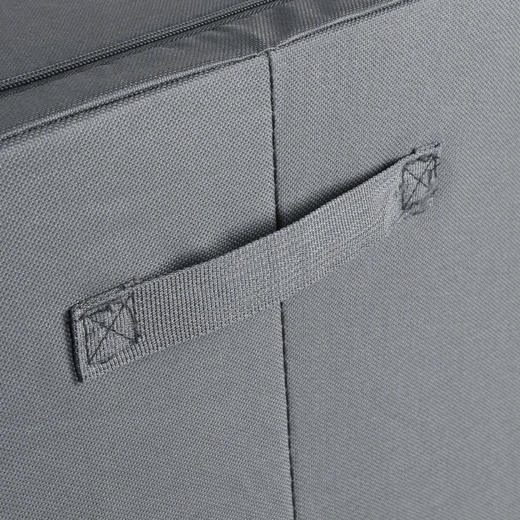 eCarla Textilní box pro uskladnění ložního prádla a oblečení, šedý LUFER 50x40x32