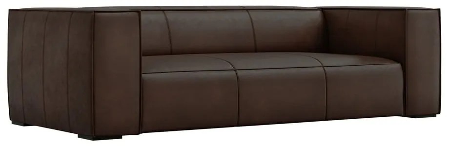 Tmavě hnědá kožená pohovka 227 cm Madame – Windsor & Co Sofas