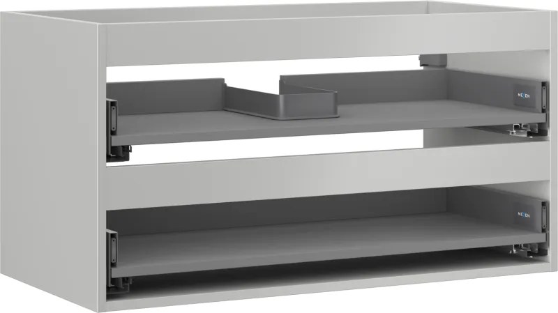 Mexen Box-A, závěsná skříňka 90 cm, 2 zásuvky, matná šedá, 91AX0-0900-470-2-62