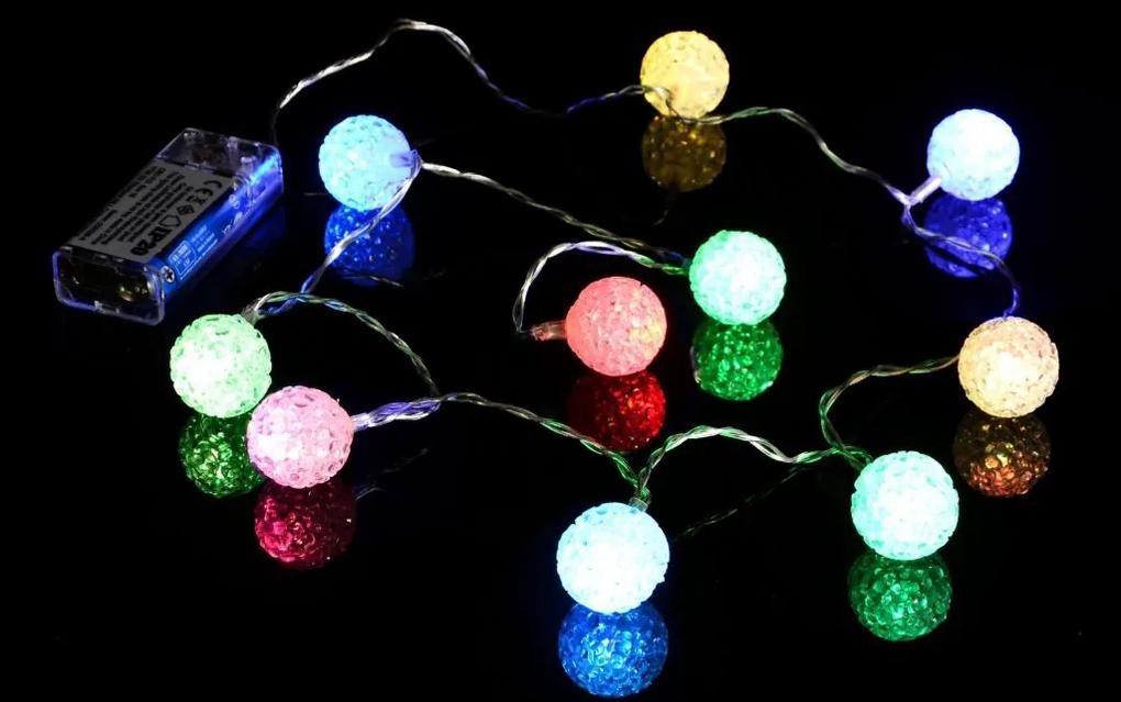 Nexos 57397 Vánoční dekorativní řetěz - světelné koule - 10 LED barevné |  BIANO