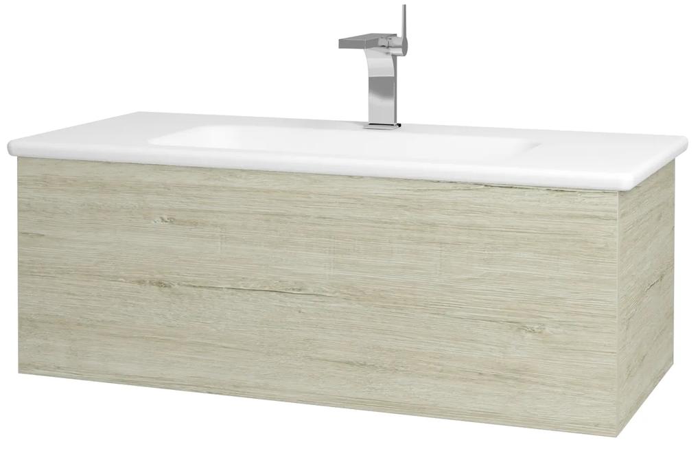 Dřevojas Koupelnová skříň VARIANTE SZZ 100 (umyvadlo Euphoria) Varianta: D01 Beton / D01 Beton