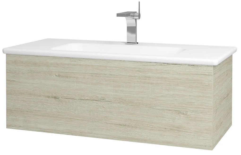 Dřevojas Koupelnová skříň VARIANTE SZZ 100 (umyvadlo Euphoria) Varianta: N01 Bílá lesk / D04 Dub