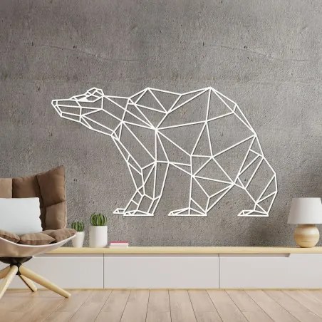 Geometrický obraz na zeď medvěd - ručně vyráběný I SENTOP PR0244