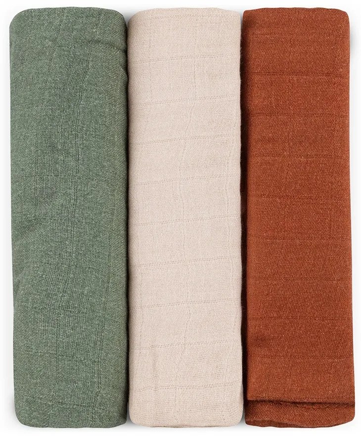 Petite & Mars Sada plen bambusová mušelínová 3 ks Moussy 68 x 68 cm Petite&Mars Llama Vibes