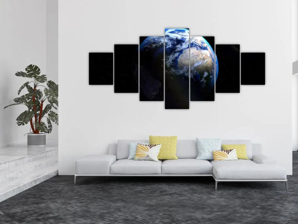 Obraz Země a Měsíce (210x100 cm)