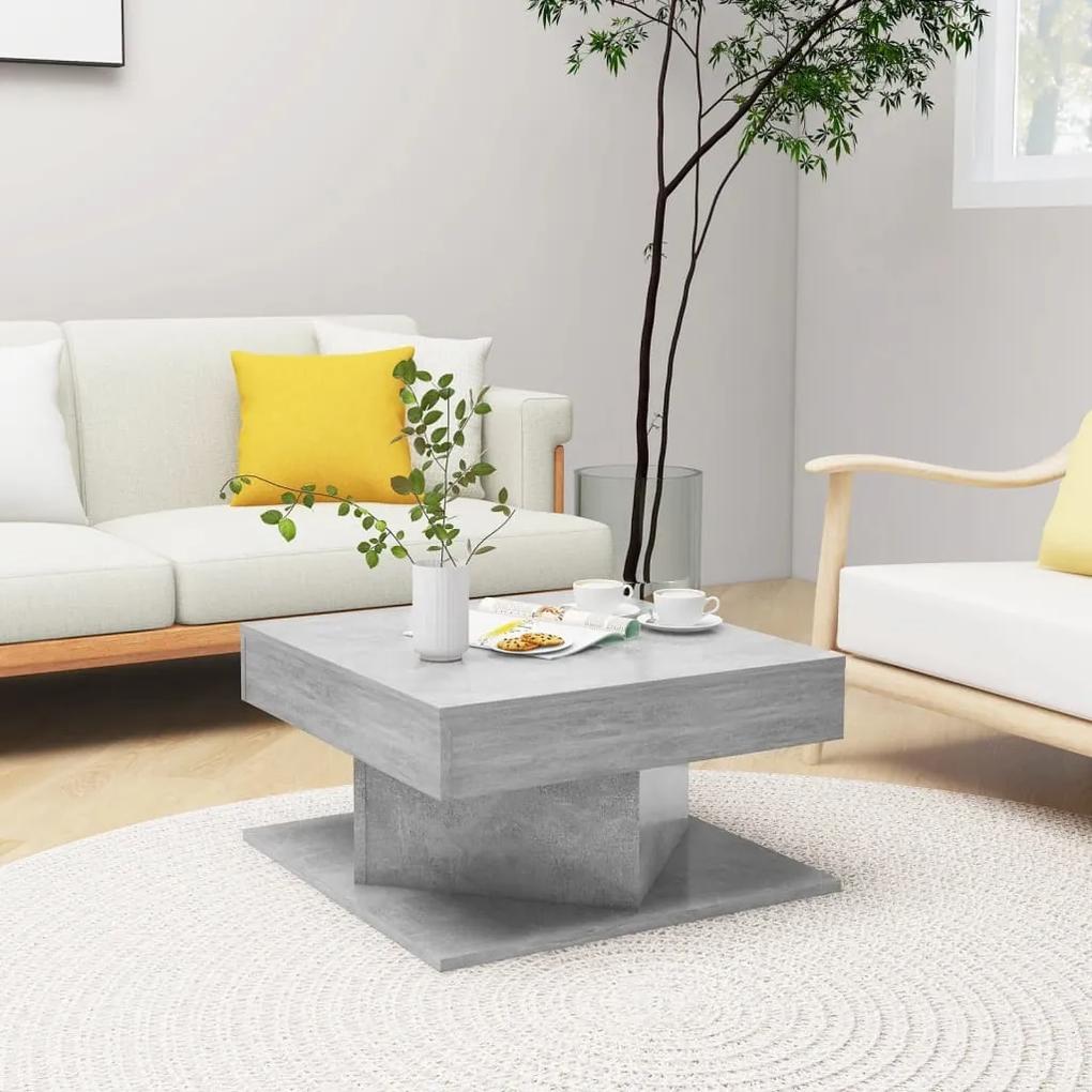 vidaXL Konferenční stolek 57 x 57 x 30 cm dřevotříska [808369] Barva: bílá s vysokým leskem