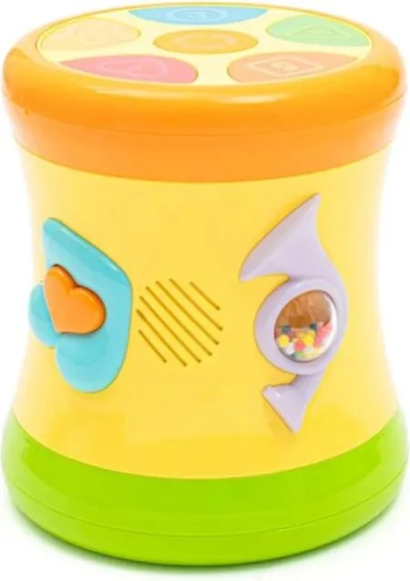 Oboustranný dynamický bubínek Baby Mix žlutý