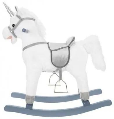 Dětský houpací koník - Jednorožec 65cm Bílá | BIANO