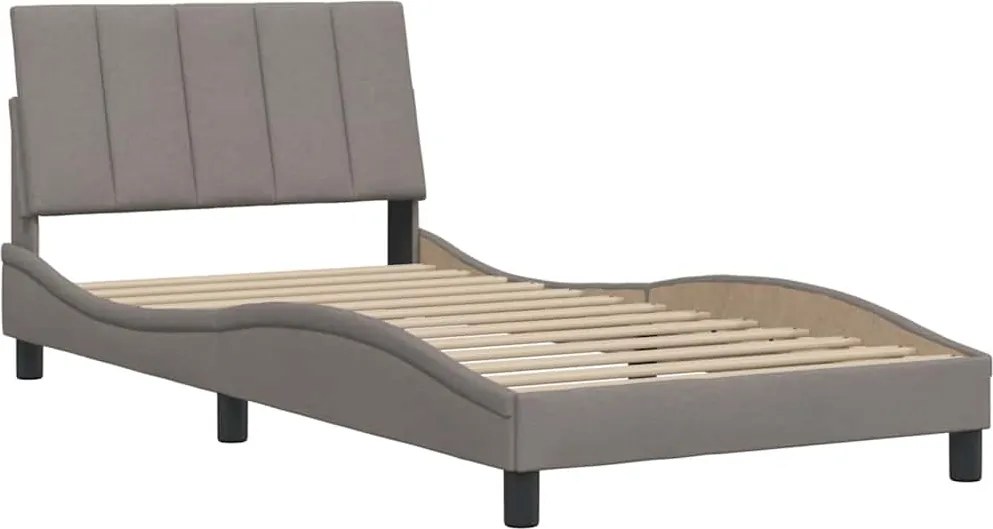 Rám postele bez matrace Hanko taupe 100 x 200 cm textil 3310374