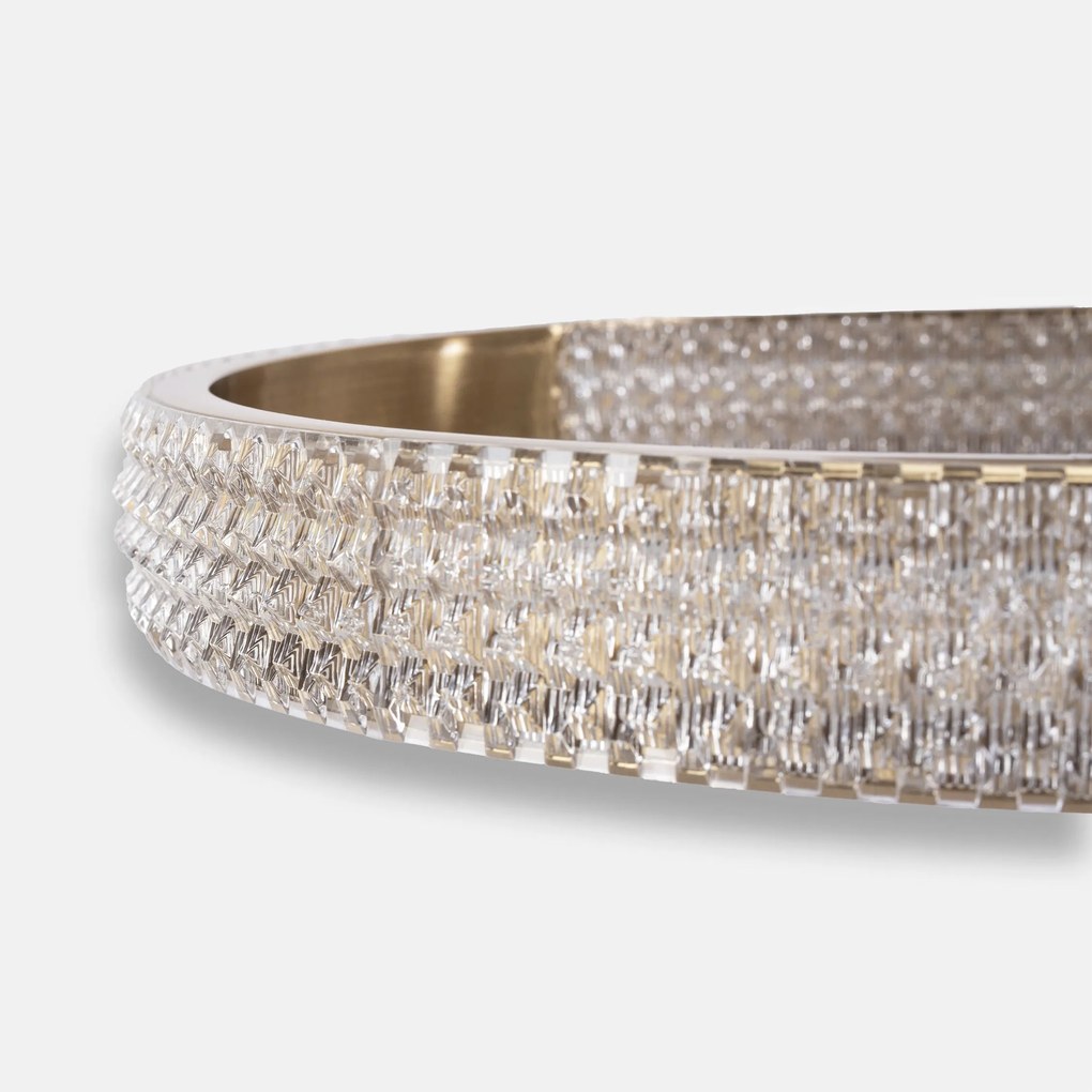 Toolight Toolight, LED stropní svítidlo 68x40cm, 42W, 4000K, 3000lm + dálkové ovládání, G004-C, zlatá matná, OSW-09745