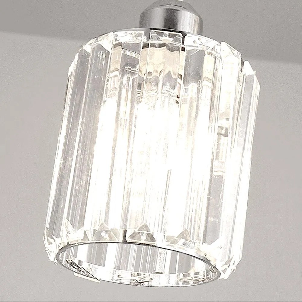 Toolight - Stropní křišťálové svítidlo 1xE27 60W APP508-1CP, chromová, OSW-08549