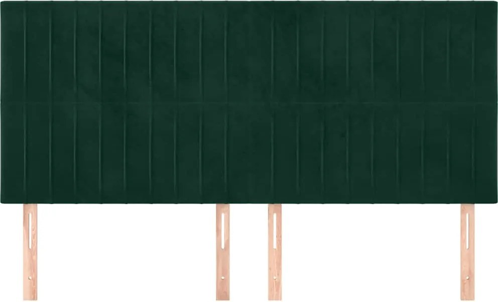 Čelo postele tmavě zelené 180x5x118/128 cm sametové 3116633