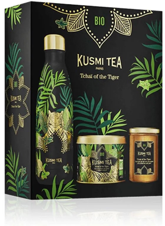 Kusmi Tea Dárkový set Tchai of the Tiger: dóza s čajem (100 g), želé (250 g) a termolahev 0,5 l 21685A1500