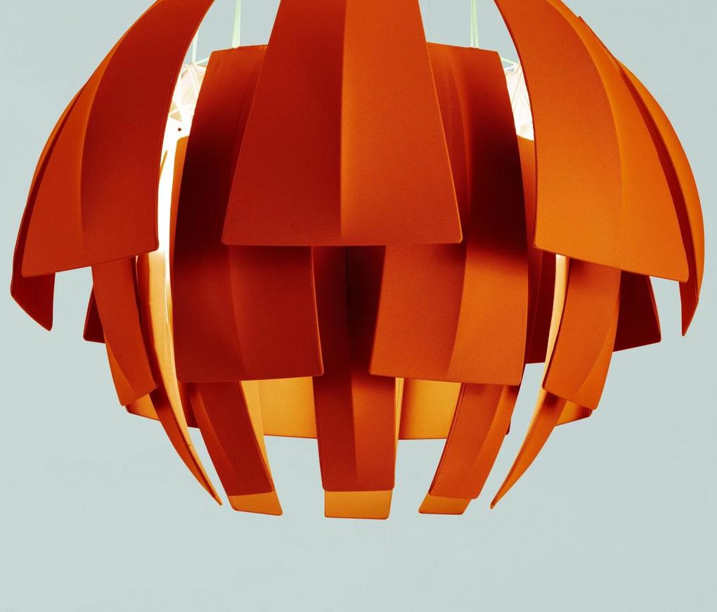Axo light SPPLU180E27AR Plumage SP 180, závěsné designové svítidlo z oranžového textilu, 6x70W, prům. 180cm
