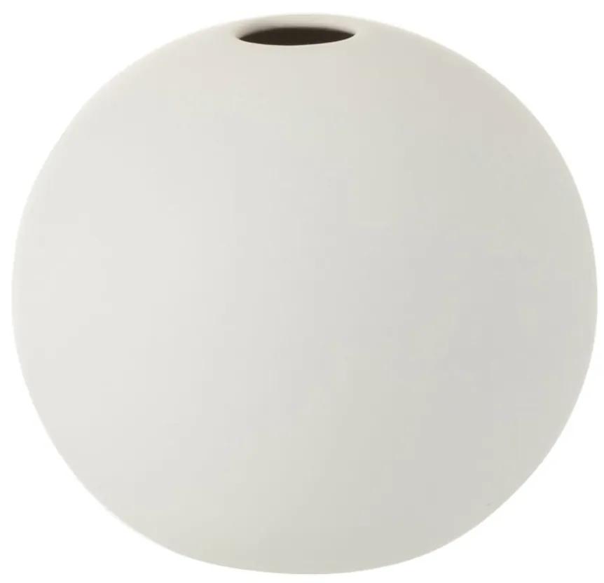 Bílá keramická kulatá váza Matt White S - Ø12*11,5 cm