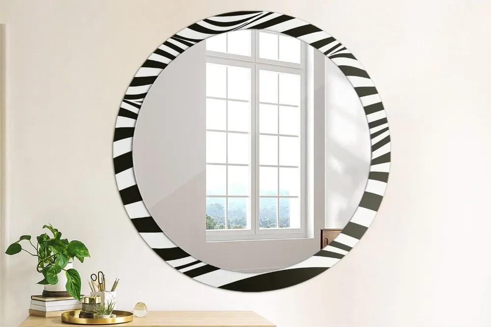 Kulaté dekorativní zrcadlo Abstraktní vlna fi 100 cm