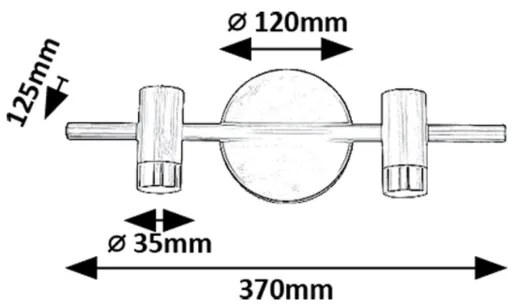 Rabalux 75041 - LED Nástěnné bodové svítidlo KADIR 2xLED/3W/230V 4000K