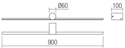 Redo 01-4034 - LED Koupelnové osvětlení zrcadla ROW LED/18W/230V 90 cm IP44 bílá