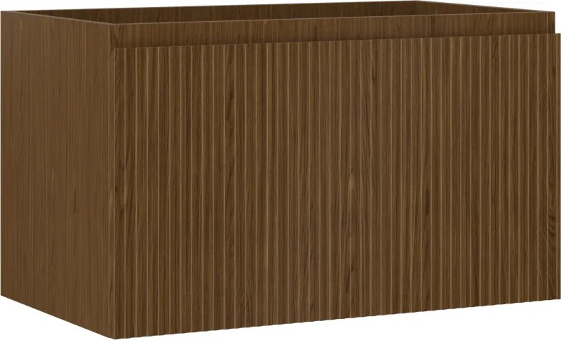 Mexen Rivel, koupelnová skříňka 80 cm, 1 zásuvka, drážkovaná, ořech, 91A20-08047-1-BF86