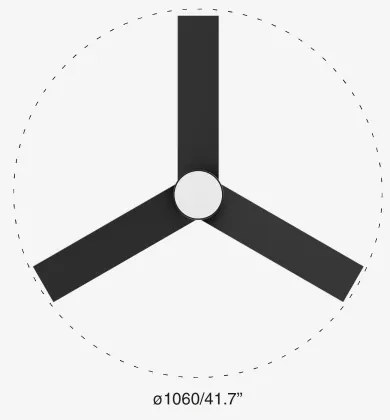 FARO 34296-1TW- LED Stmív. ventilátor RUDDER S LED/18W/230V 2700/4000/6500K + DO