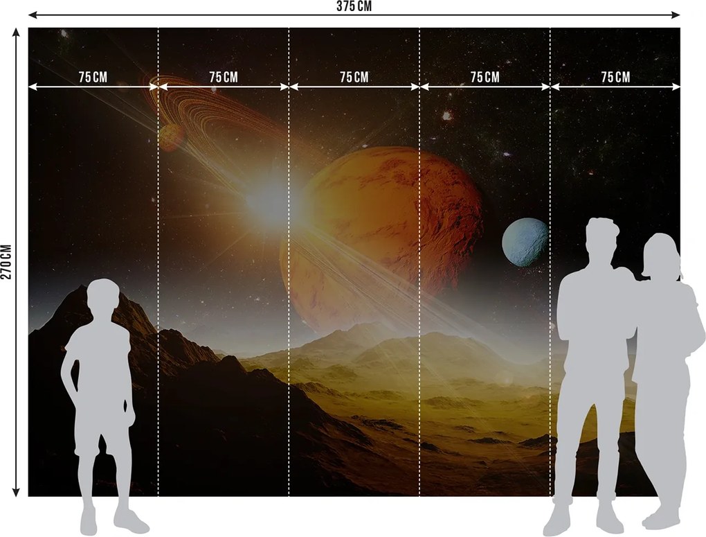 Fototapeta na míru Zářivý Saturn | Vliesová fototapeta na zed' | DFTNS1283