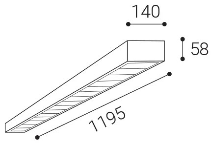 Led2 Stropní lineární led svítidlo SIMA 150 cm Stmívání, řízení: Casambi