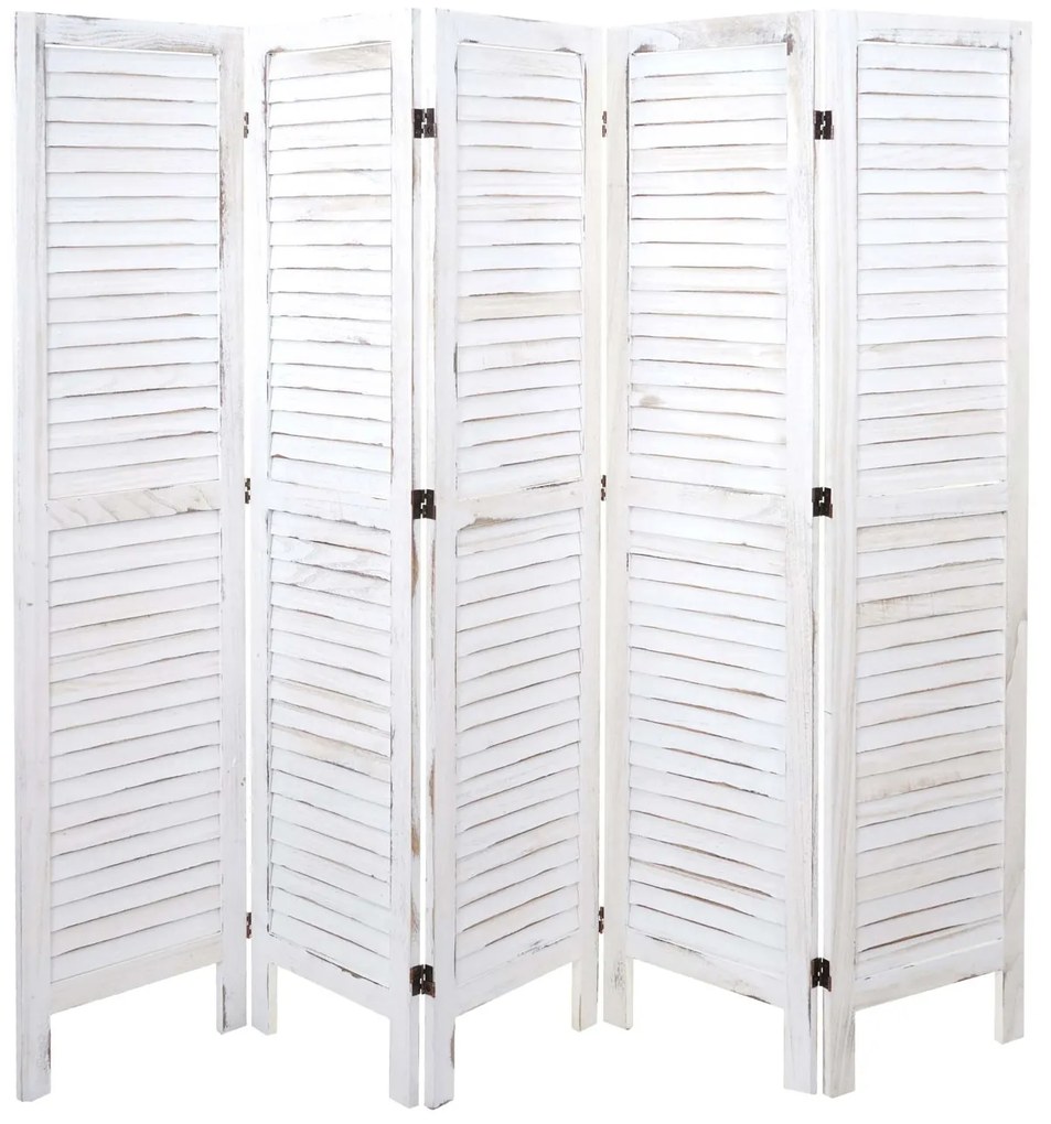 Paraván Shabby vintage G30 - 170 x 200 cm - Bílá