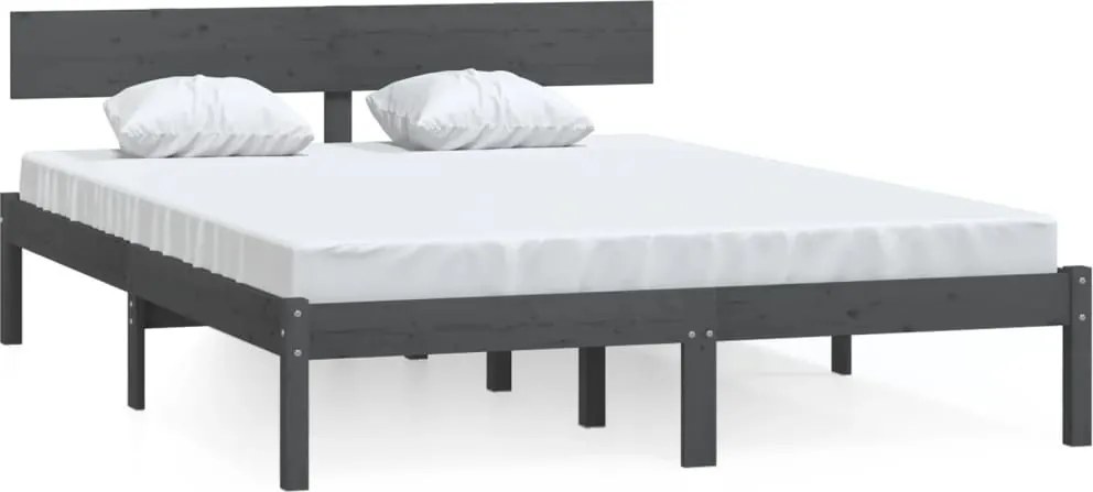 vidaXL Rám postele masivní borovice 135 x 190 cm Double [810124] Barva: Černá