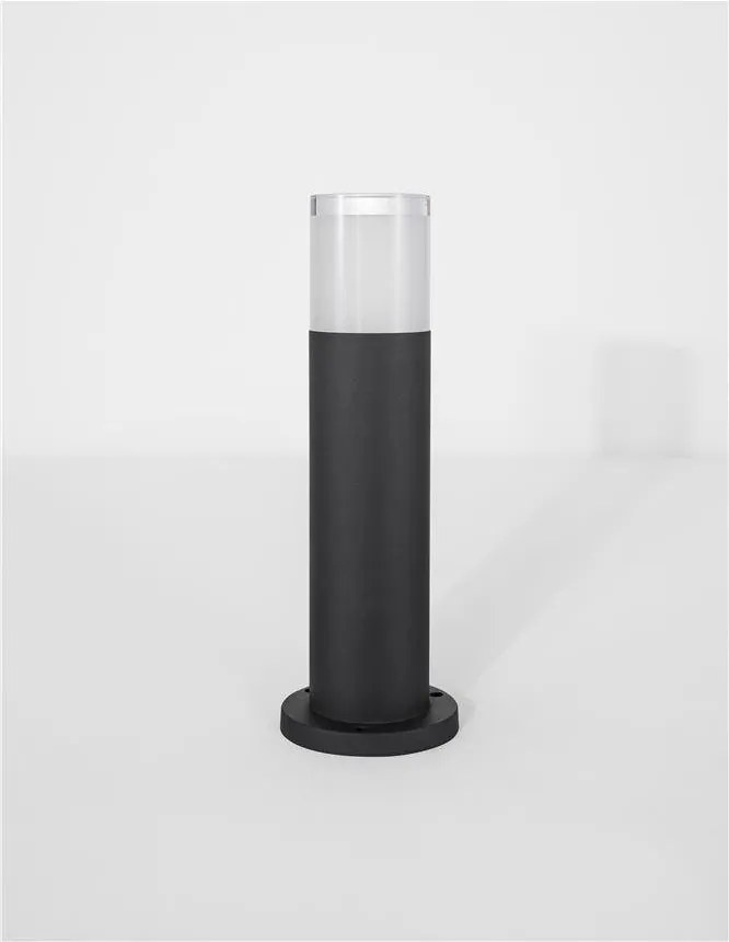 NV 9905022 Venkovní sloupkové svítidlo NOTEN černý hliník čirý a bílý akryl LED 8W 3000K 220-240V IP65 120st. IP65 - NOVA LUCE