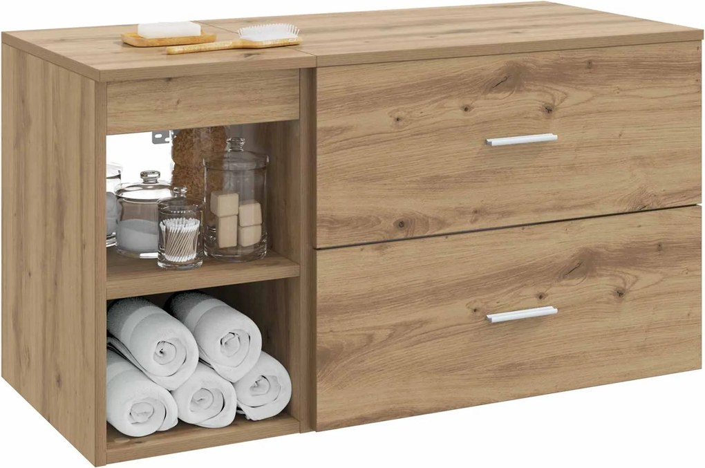 Sada koupelnového nábytku 2 ks Dub artisan Kompozitní dřevo 3403943