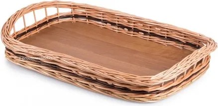 HRADIL Proutěný podnos oválny KLASIK Rozměr:: d.48 x š.30 x v. 9,5 cm