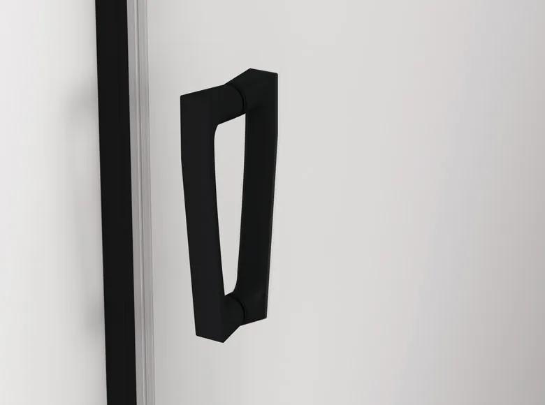 Sanswiss CADURA CAS2 posuvné sprchové dveře 110 cm Šířka: 1100 mm, Profil: Černá, Sklo: Hladké čiré
