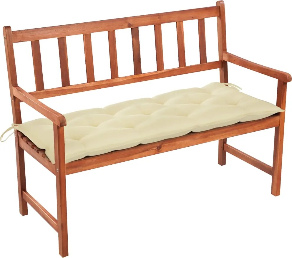 Zahradní lavice s poduškou 120 cm masivní akáciové dřevo 3063785