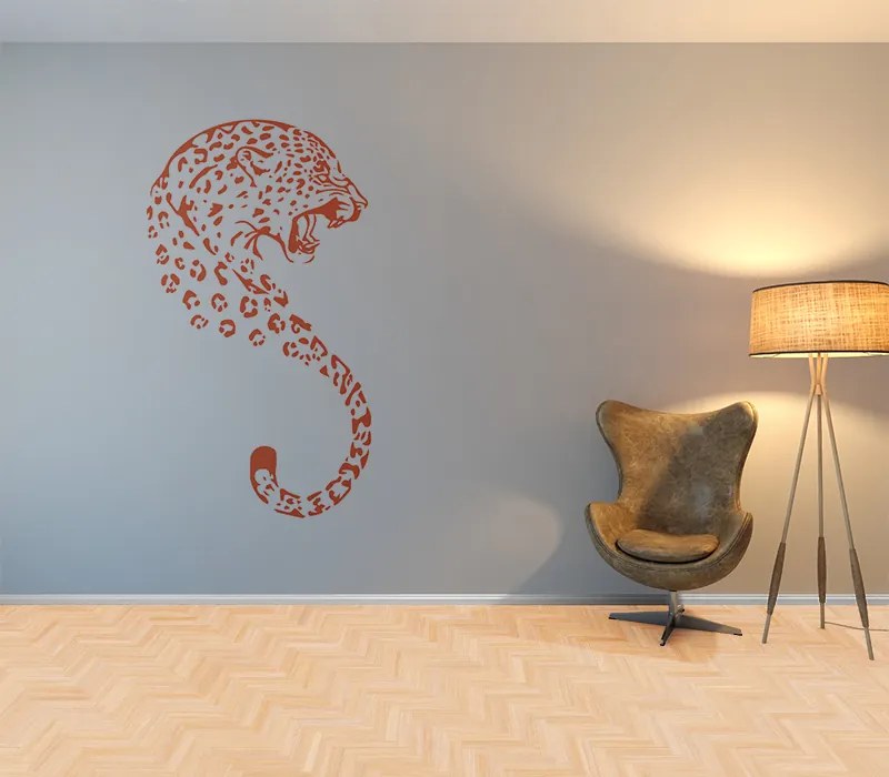 GLIX Leopard - samolepka na zeď Oranžová 50 x 90 cm