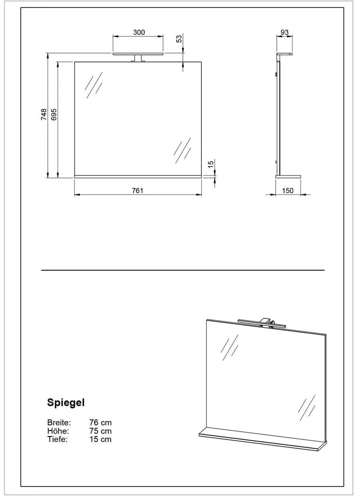 Antracitová koupelnová sestava Crandon – Germania