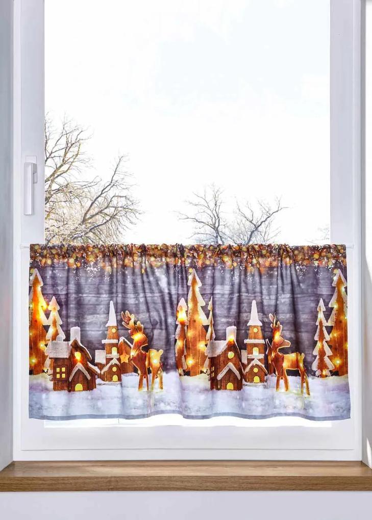 BONPRIX LED okenní vánoční záclona 90x30  cm 1ks