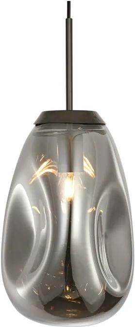 Závěsné svítidlo z foukaného skla v šedé barvě Leitmotiv Pendulum, výška 33 cm