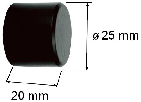 GARNÝŽE-HEBR Garnýž Válec double černá dvojitá 280 cm